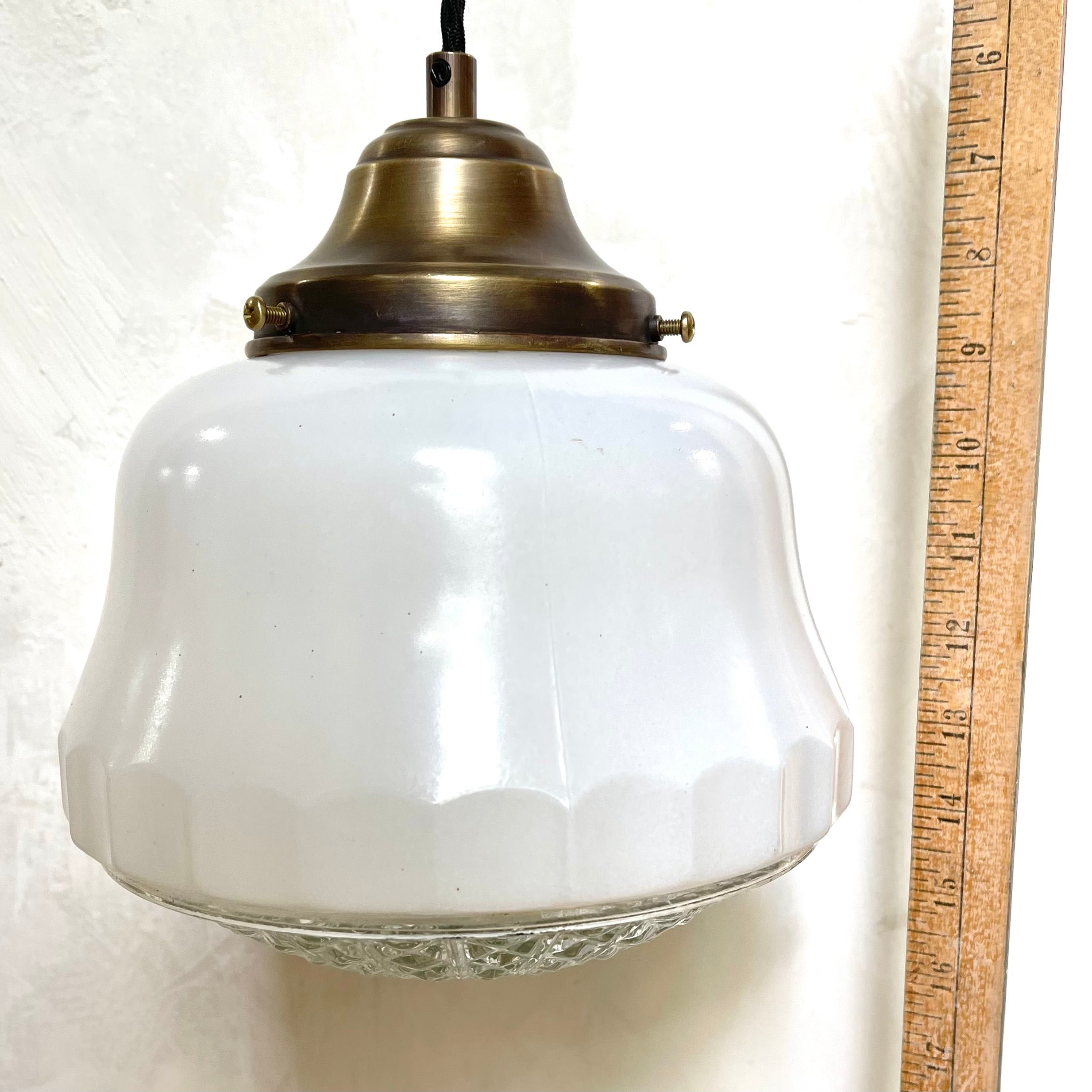 Late Deco Milk Glass Pendant – Graham and Brooks